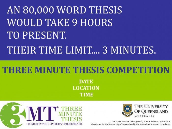3MT (3 Minutes Thesis) Competition - Uniavisen